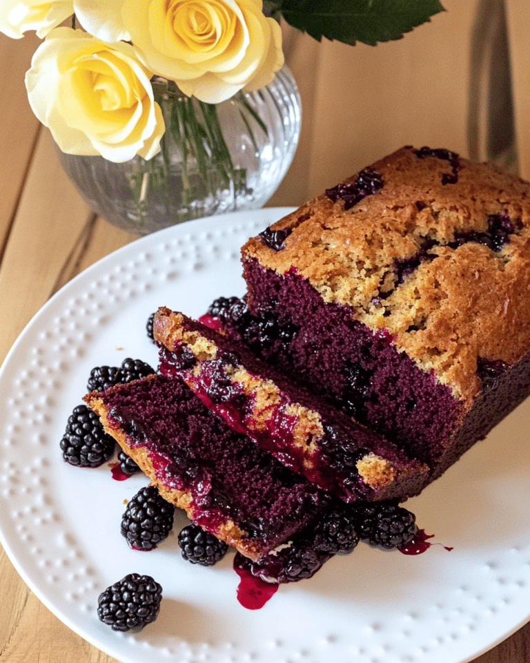 Easy Blackberry Bread (Moist, Flavorful, and Bursting with Berries!)