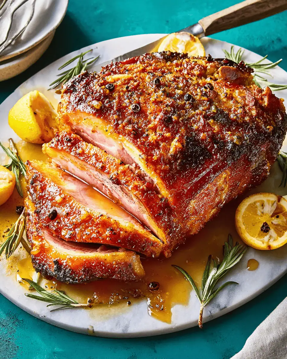 Sweet Tea-Brined Ham with Zesty Lemon Glaze