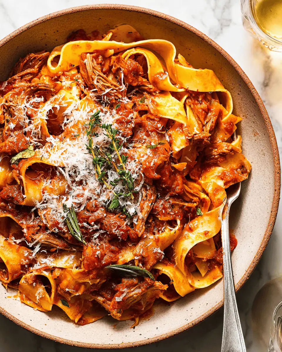 Braised Pork Ragu Pappardelle: A Rich Sunday Supper