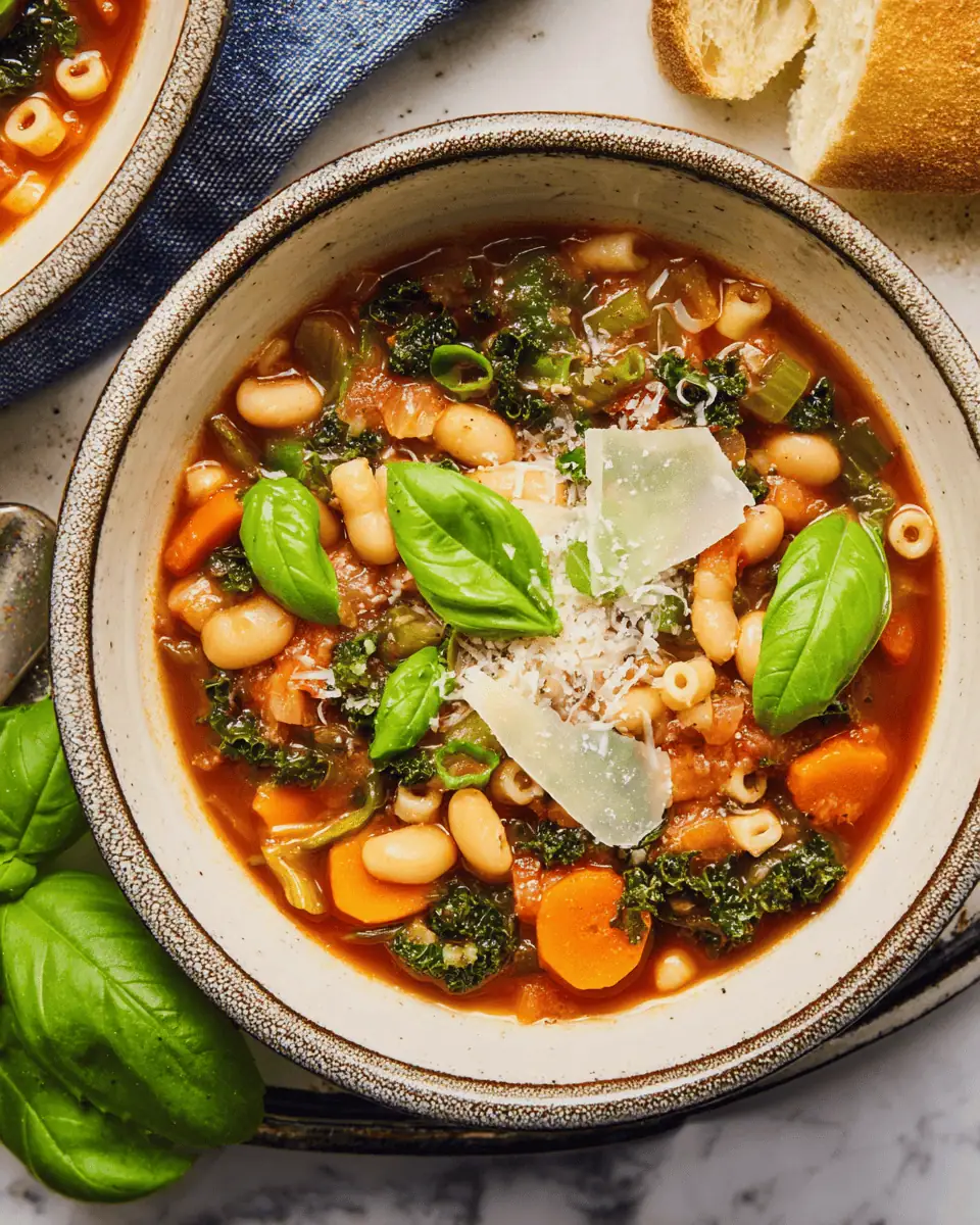 Classic Minestrone Soup: A Hearty Vegetable and Pasta Bowl